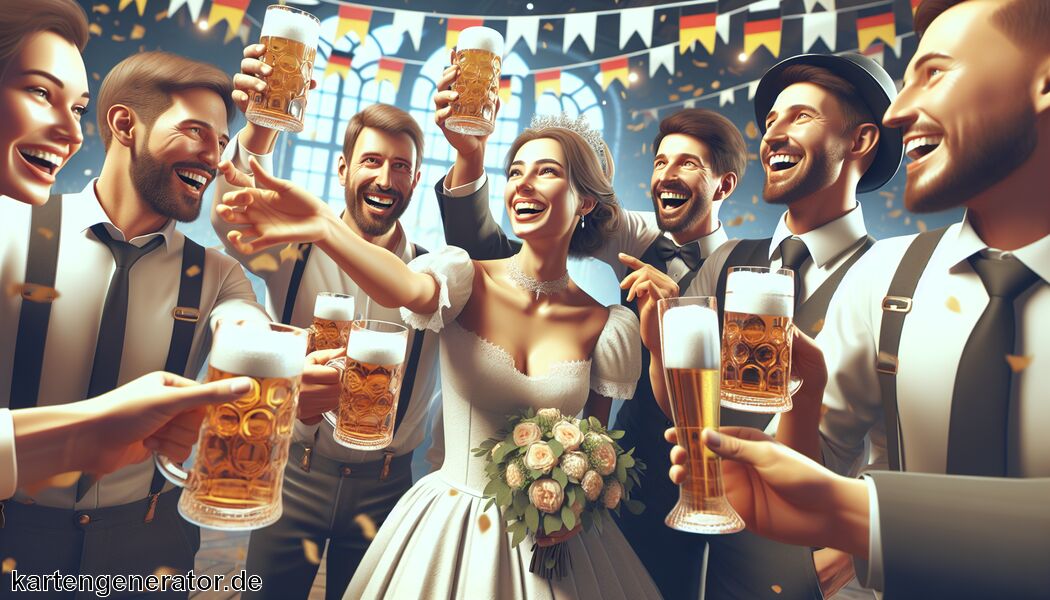 Polterabend Sprüche » Auf das Brautpaar mit Freude - Kartengenerator